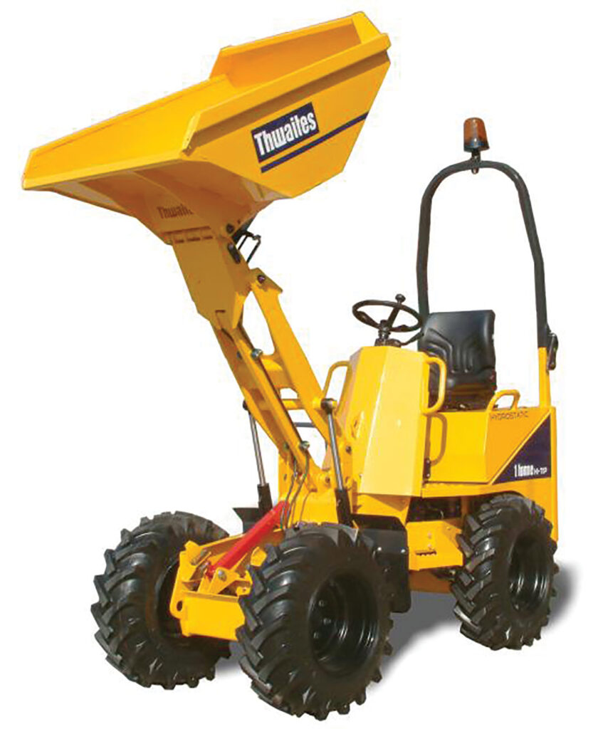 Thwaites 1 tonne skip loading dumper - Claude Fenton Plant Hire