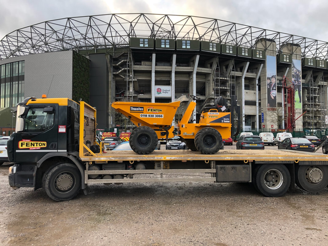 Fentons Dumper at Twickers! - Claude Fenton Plant Hire